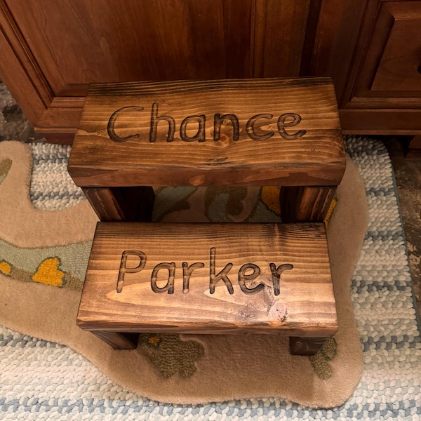 Personalized Modern Kids Step Stool, Personalized Kid Step Stool ...