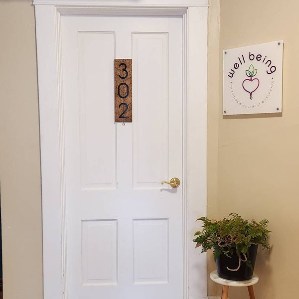 House Numbers, Address Sign, Vertical Outside Sign, Custom Address ...