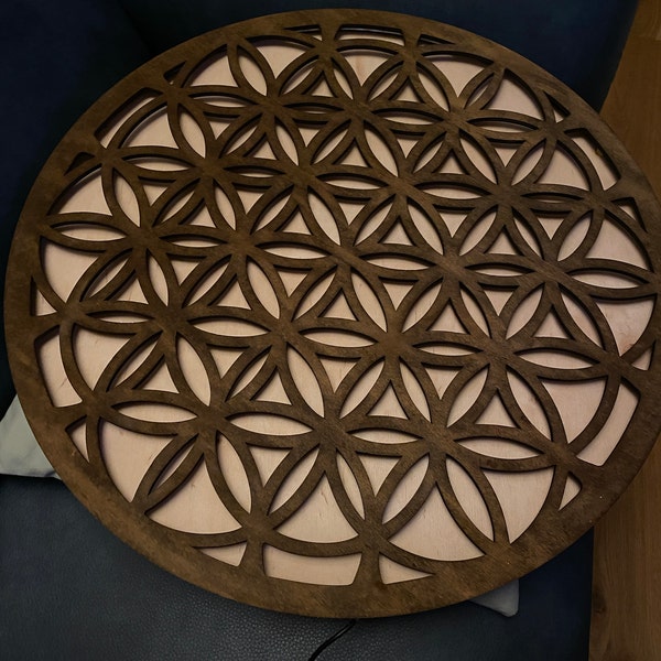 Flower of Life Art With Led, Sacred Geometry Led Lamp, Sacred Geometry ...