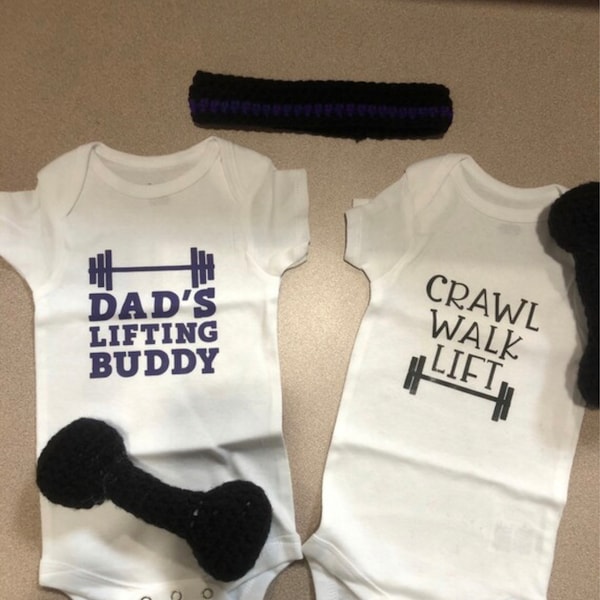 Crawl Walk Lift Svg, Gym Baby Onesie Svg, Baby Workout Onesie Svg, Dxf ...