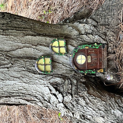 Fairy Door and Windows for Trees Glow in the Dark Outdoor Decor Fairy ...