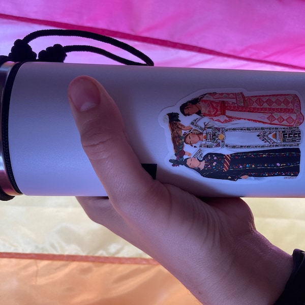 Palestinian Women Sticker - Vinyl & Waterproof - 3" X 2.1" - | Tatreez ...