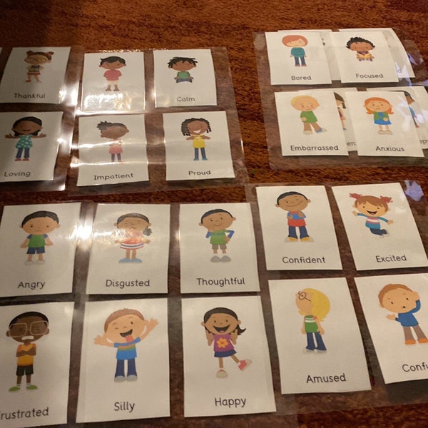 Emotion Flashcards for Children of Color/full Body/feeling Flashcards ...