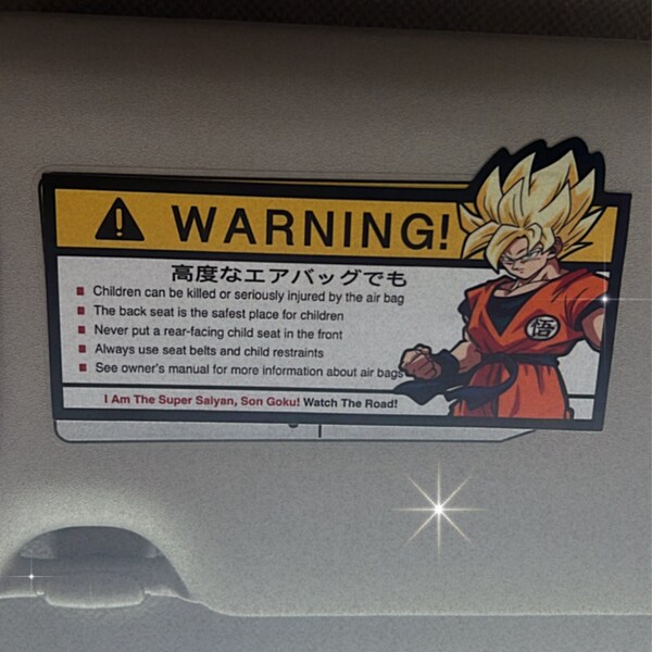 Anime Warning Sticker, Ninja Anime, Airbag Warning Sticker, Visor Anime ...