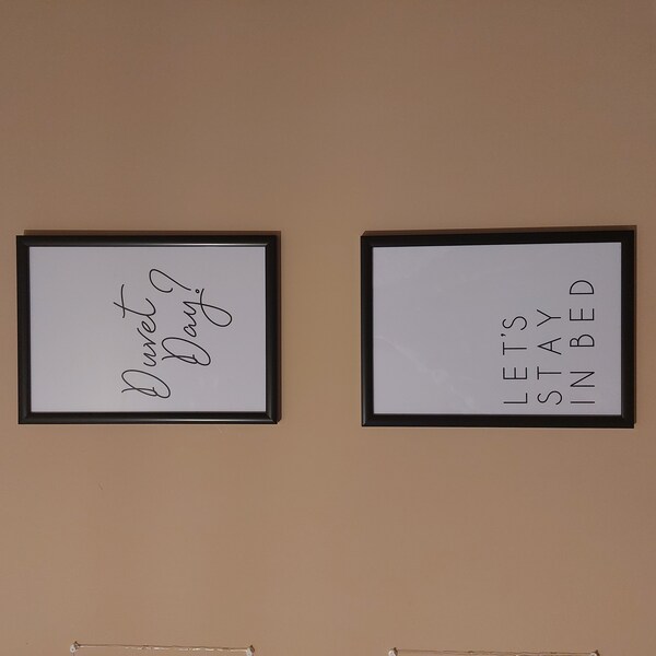 Duvet Day Set of Prints, Bedroom Prints, Above Bed Decor, Bed Prints ...