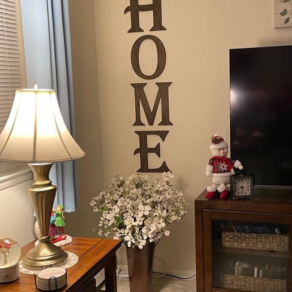 HOME Letters Dark Walnut | HOME Sign | Stained Dark Walnut | Home Décor ...