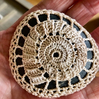 Crochet Pattern, Crochet Lace Stone Cover Pattern, Rock Cozy Pattern ...