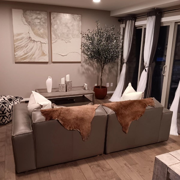 Pony Calfskin Hair on Hide, Real Natural Cowhide Throw Rug, Luxury ...