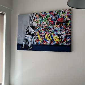 Rainbow Drip Graffiti Art HD Framed Canvas Wall Art Picture - Etsy UK
