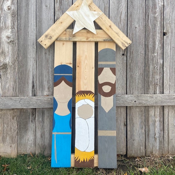 Pallet Wood Christmas Nativity Set - PATTERN - Etsy
