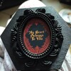 Gothic Unusual Crow Raven Foot in Vintage Style Ornate Frame on Velvet ...