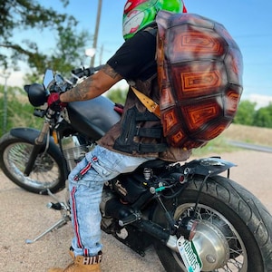 XL Extra Large Leather Turtle Tortoise Backpack Bag Purse - Etsy