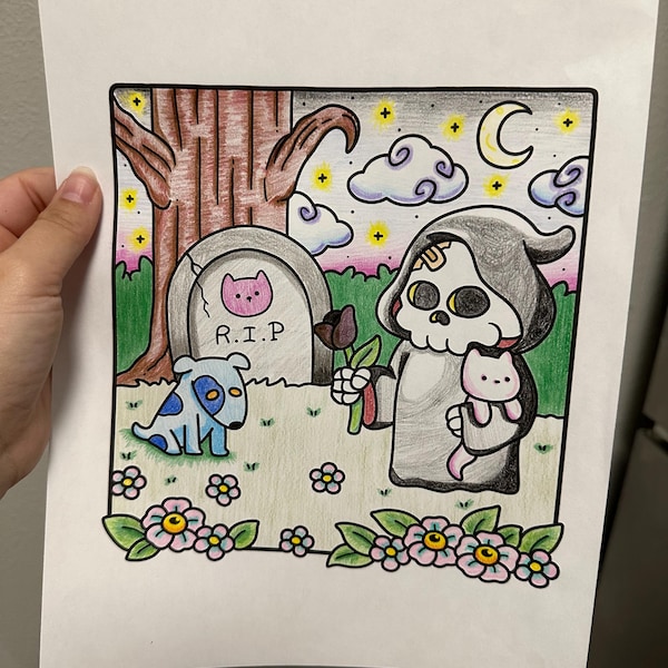 Spooky Cutie: Adorable Creepy Creatures in Cozy Hygge Moments Coloring ...