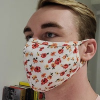 Floral Soft Face Mask Washable Reusable-made in USA - Etsy