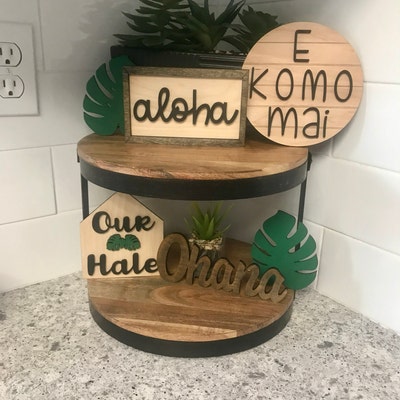 Welcome Sign, Hawaiian Welcome Sign, Hawaii Welcome Sign, Monstera ...