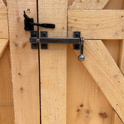 Industrial Handcrafted Double Barn Door Latch for Craft Supplies Rustic ...