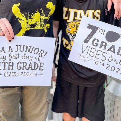 First Day of 7th Grade Sign First Day of School Sign 7th Grade Vibes ...