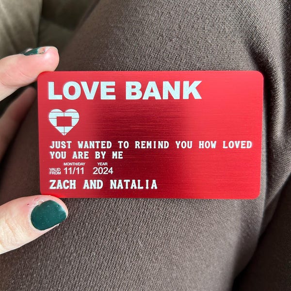 Romantic Wallet Card ~ You Are My Everything Love Note, Engraved ...