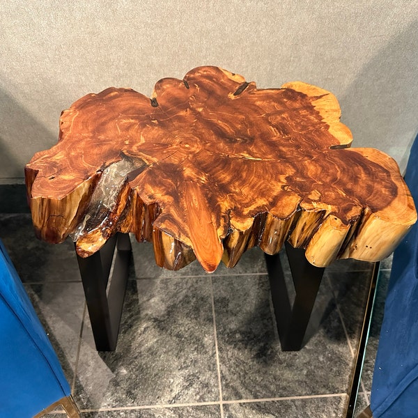 1.3/8by 22 Spalted Sycamore Tree Slice Hole Mirror Project Wood ...