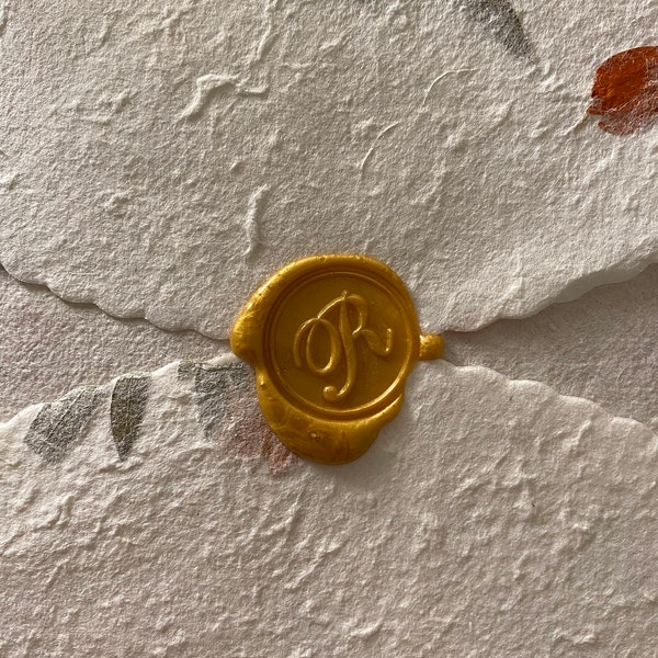 Alphabet Letter Wax Seal Stamp // Cursive Script Calligraphy Initial ...