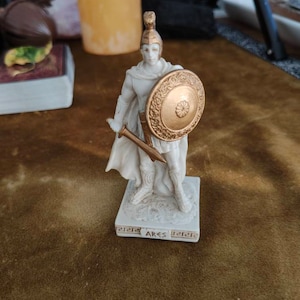 Vintage Ares Mini Statue Small Hand-painted Ancient Greek God Ares Mini ...