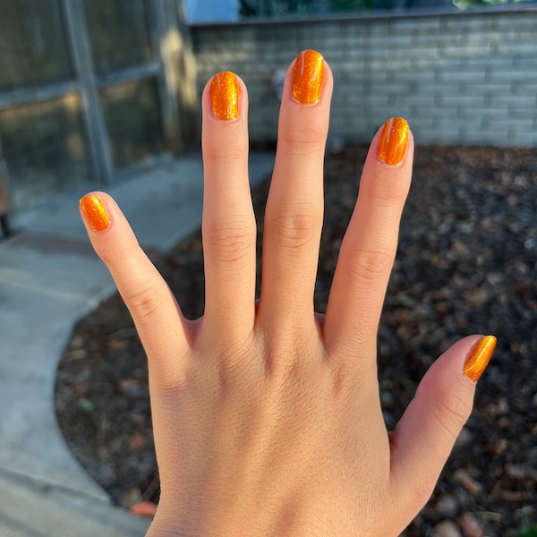 Amber - Warm Amber Magnetic Nail Polish - Etsy