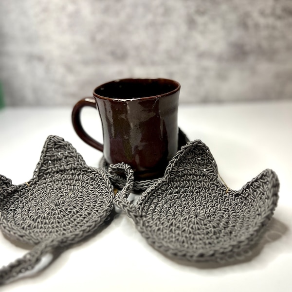 Crochet Pattern: Cat Potholder and Dish Scrubby 2-in-1, Kitchen Gift ...