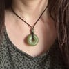 Amazonite 30mm Donut Pi Stone Pendant, Copper Wire Wrapped Pendant ...