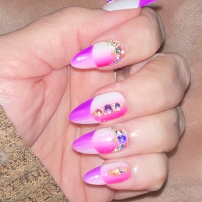 Moss Garden Press on Nails Moss 3D Flower 3D Butterfly Garden Press on ...