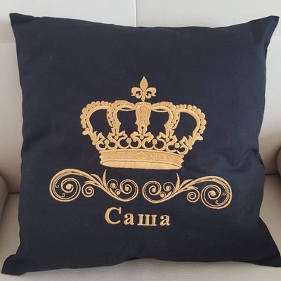 Big Crown and Pattern Machine Embroidery Design Instantly Download - Etsy