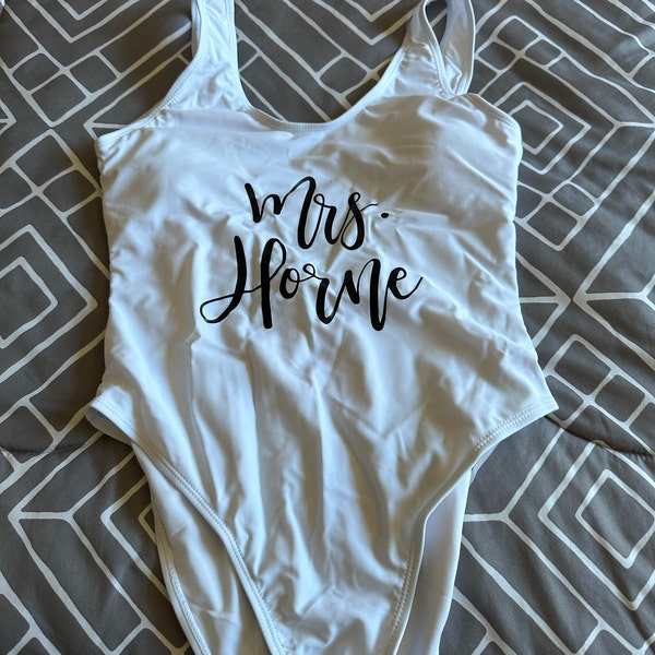 Personalized Bride Mrs Swimsuit One-piece Future Mrs Bathing Suit ...