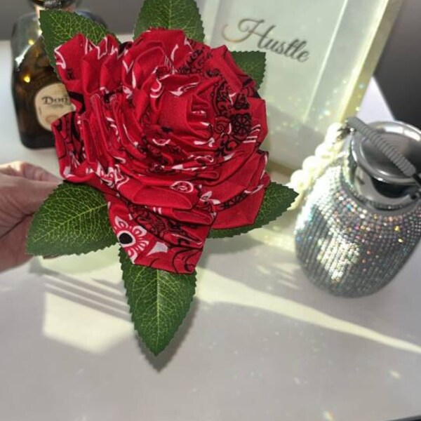 Bandana Fabric Rose - Etsy