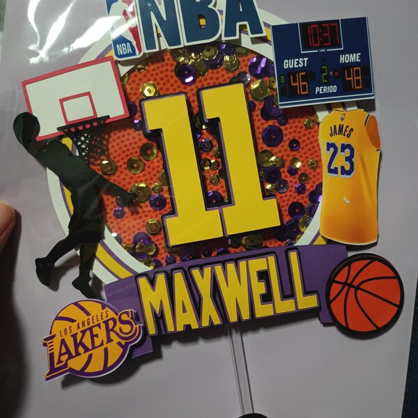 Basketball Shaker Cake Topper, Basketball Birthday Party, Sports Cake ...