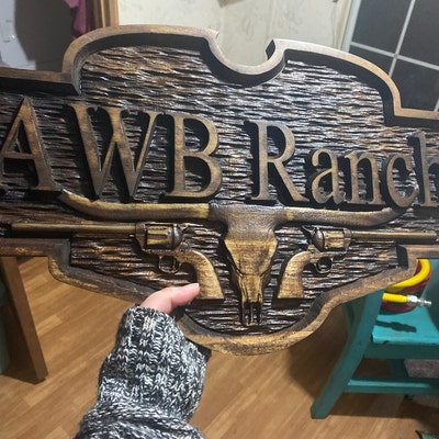 Personalized Family / Ranch / Farm Sign Personalized Name Signs Carved ...