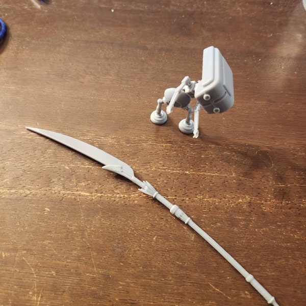 1:12/18/6 Darth Bane's Pike and Lightsaber Nonpainted 3D Printed ...
