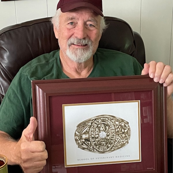 Texas A&M Aggie Ring Drawing Print, Graduation Gift - Etsy