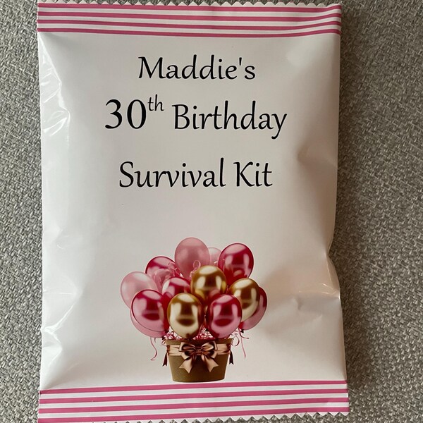 70th Birthday Survival Kit Gift, a Great Greeting Card Alternative, Fun ...