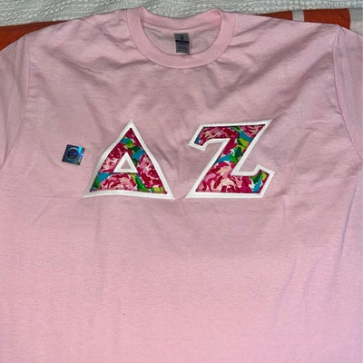 Zeta Tau Alpha Shirt Turquoise Flowers on Turquoise Glitter - Etsy