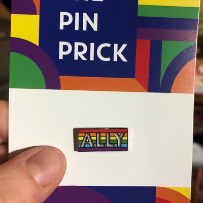 Rainbow ALLY Pin Enamel Badge Gay Flag Pride Sticker Shirt LGBT Lesbian ...