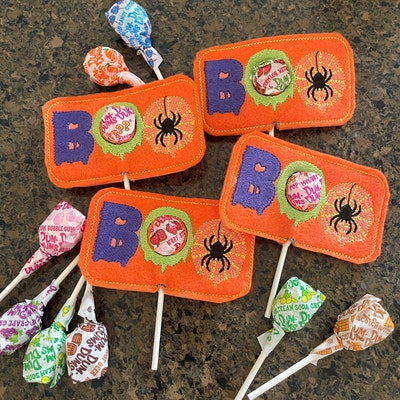 BOO Sucker Lollipop Holder Halloween Candy Holder in the Hoop DIGITAL ...