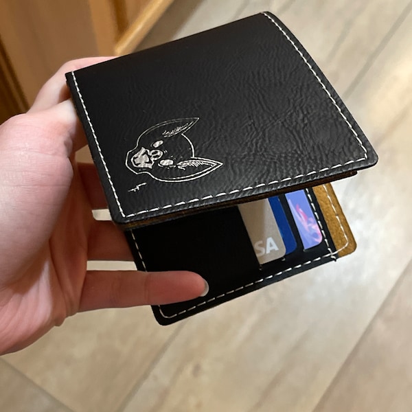Mad Bat Vegan Leather Wallet - Etsy