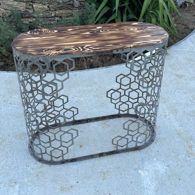 Fire Pit DXF, Fall Leaves Hexagon Fire Bowl, Digital Product for Metal ...