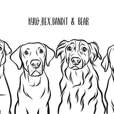 Doberman Outline SVG/ Doberman Floppy Ears Digital Download PNG/ Dog ...