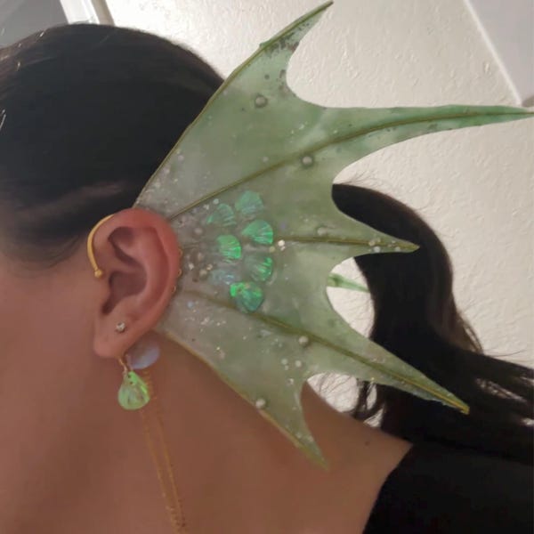 Colorful Mermaid Earring,ear Cuff,wrapped Fairy Ears,cosplay Fantasy ...