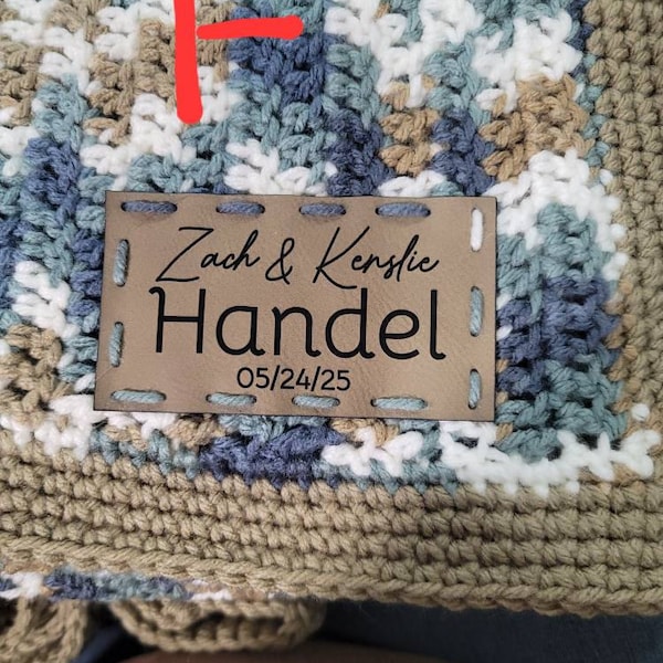 Colour Large Blanket Tag, Label for Blanket, Wedding Gift, Couple Name ...