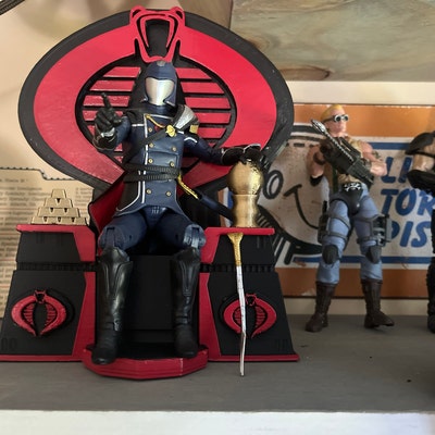 GI Joe 3d Printed Throne & Podium for Cobra Commander Destro for 6 Inch ...