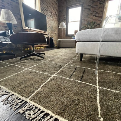 Jute Kilim Checkerboard Rug, Handmade Checker Rug, Home Decor Checkered ...