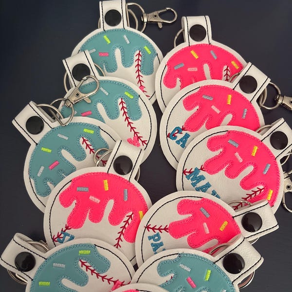 Softball Cursive Name & Number Bag Tags, Personalized Softball Green ...