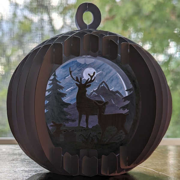 Pack 3 Sphere Pop up PDF, SVG Templates for Diy Christmas Decorations ...