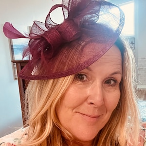 Turquoise Color Spray Crinoline Fascinator on Headband Kentucky Derby ...